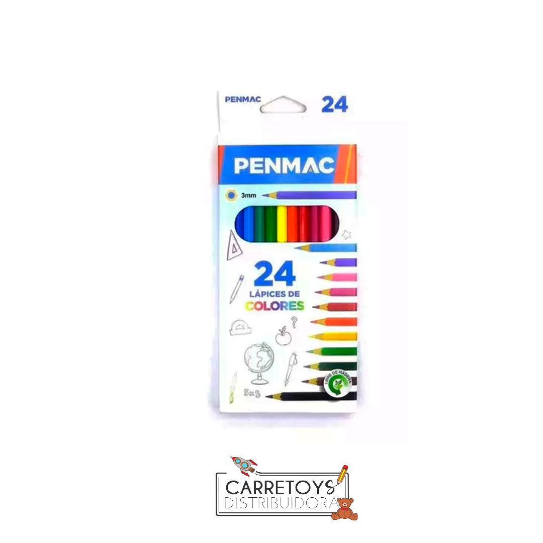 LAPIZ X24 COLORES LARGOS - PENMAC
